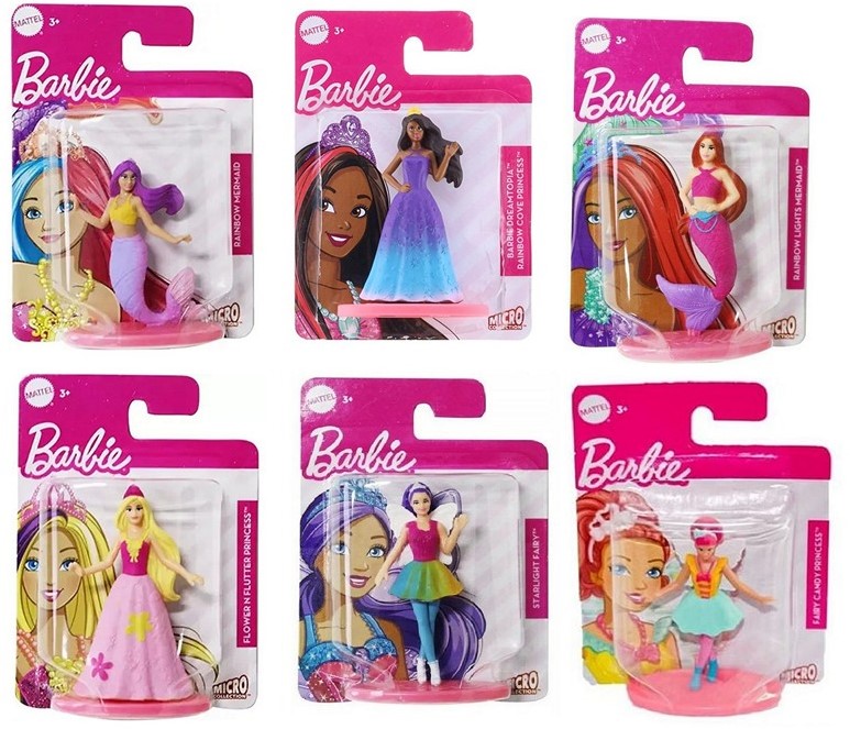 Mattel Barbie Mini-figuren 6 assorti 8x11,5cm
