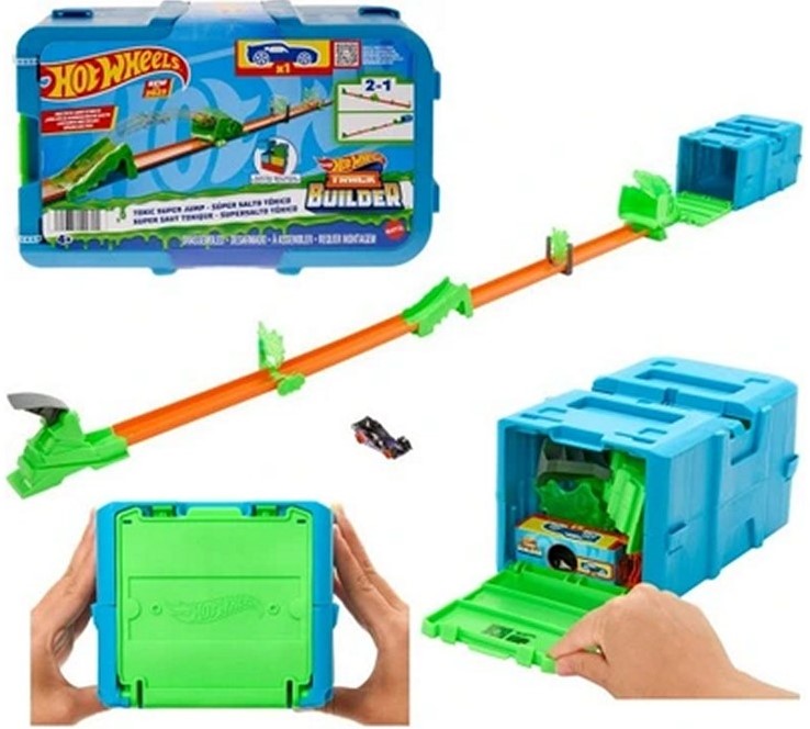 Hot Wheels Track Builder Ice Crash Pack playset with vehicle 15x25cm