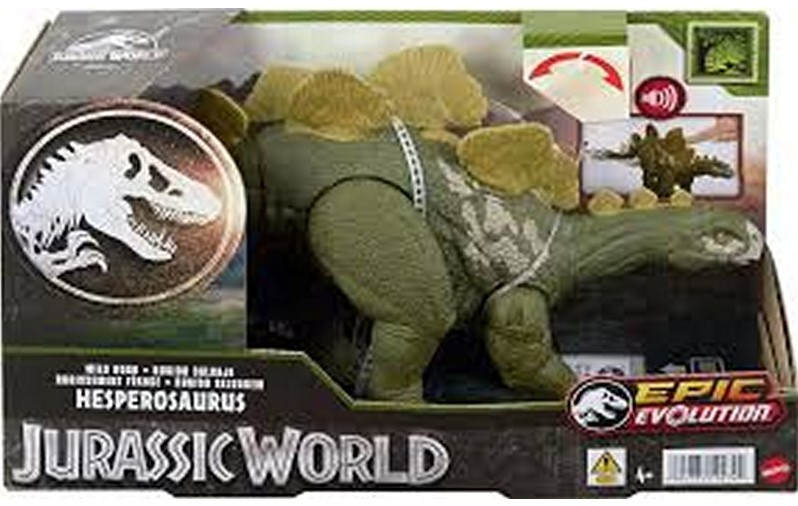 Mattel Jurassic World Epic Evolution Hesperosaurus con sonido 15x26,5cm
