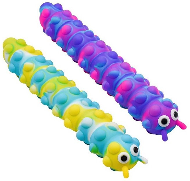 Fidget Push Popper Duizendpoot assorti 25cm