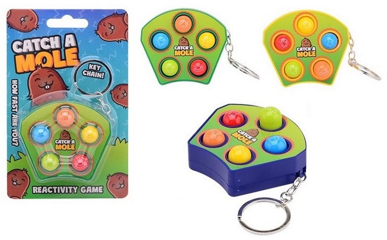 Jeu de coups de taupes sur carte 4 assortis in display (12) 9,5x3,5x15cm