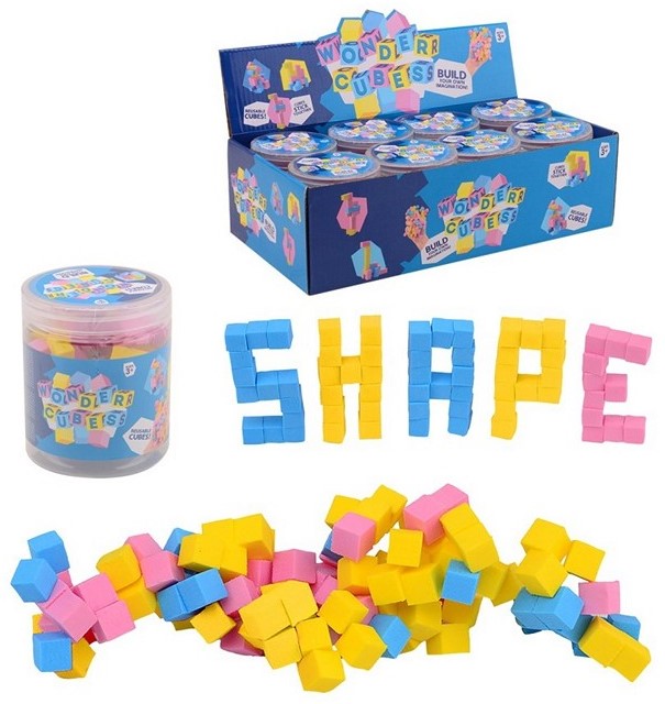 Sticky Reusable Magic Building Blocks in Container 8x8x10cm