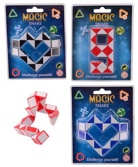 Magic snake on card assorted 11x14cm