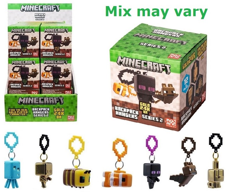 Minecraft Backpack Hanger in Blindbox 6x6cm assorted in display (18)