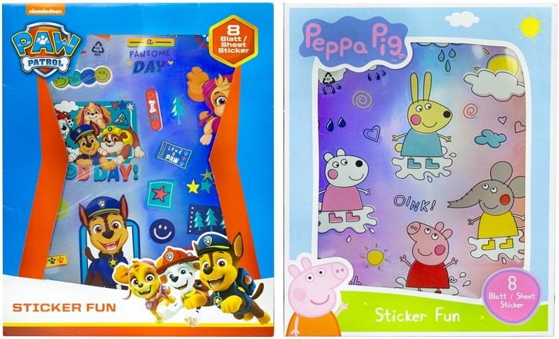 Paw Patrol / Peppa Pig Sticker Fun surtidos 18x23cm