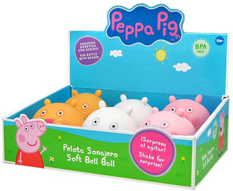 Peppa Pig Soft Bell Ball assortis in display (6)