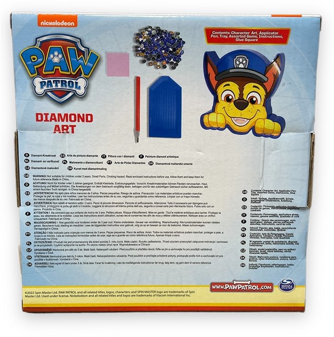 Paw Patrol Diamond Art Chase 18x18cm