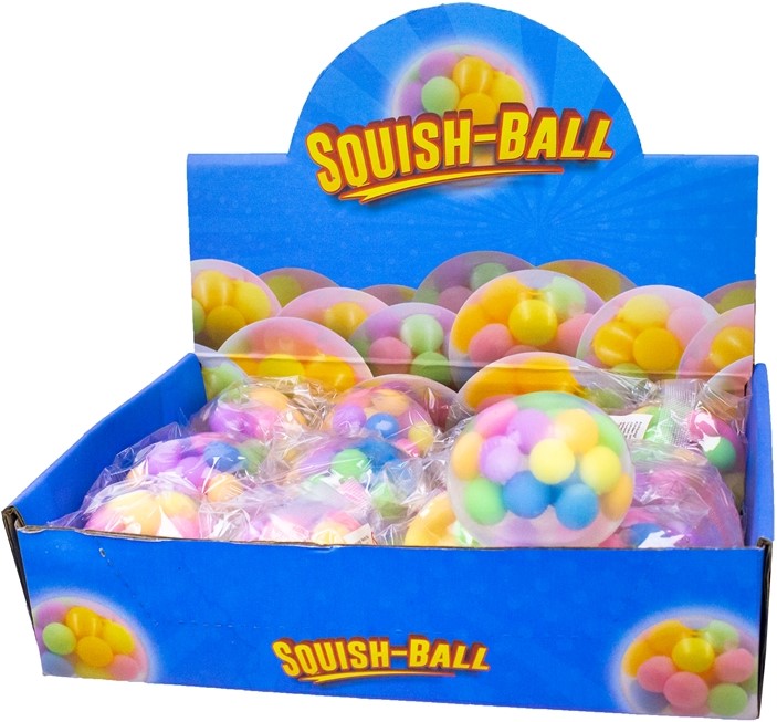 Squish-Ball 5.5cm 12 pieces in display