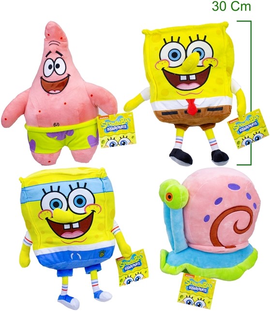 Spongebob Squarepants Peluche 4 assortis 30cm