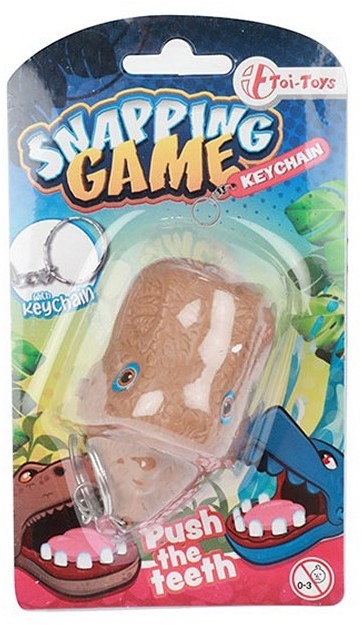 Game Biting Animal on keychain 12 assorted 9x16cm