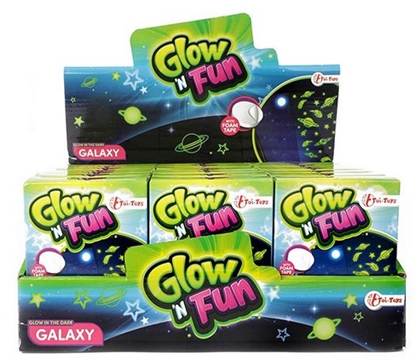 GLOW N FUN Glow in the Dark Decostickers Star 9x12cm in display (24)