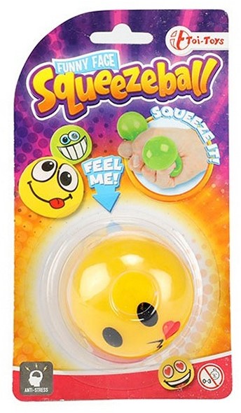 Throw ball emoji Splat on card 6 assorted 10x18cm