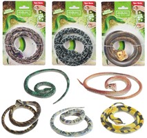 ANIMAL WORLD Lifelike snake stretchable 60cm 8 assorted 18x12cm