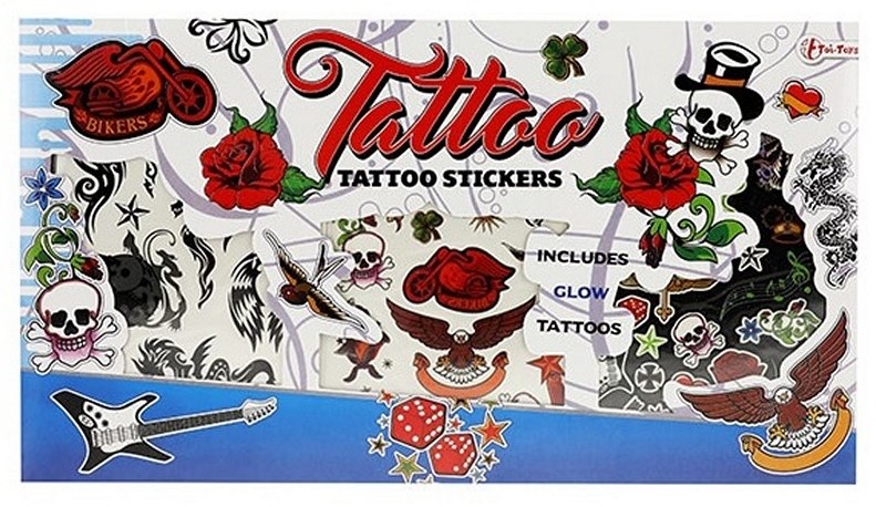TATTOO Tattoo Stickers Glow in the Dark 2 assorted 20x35,5cm
